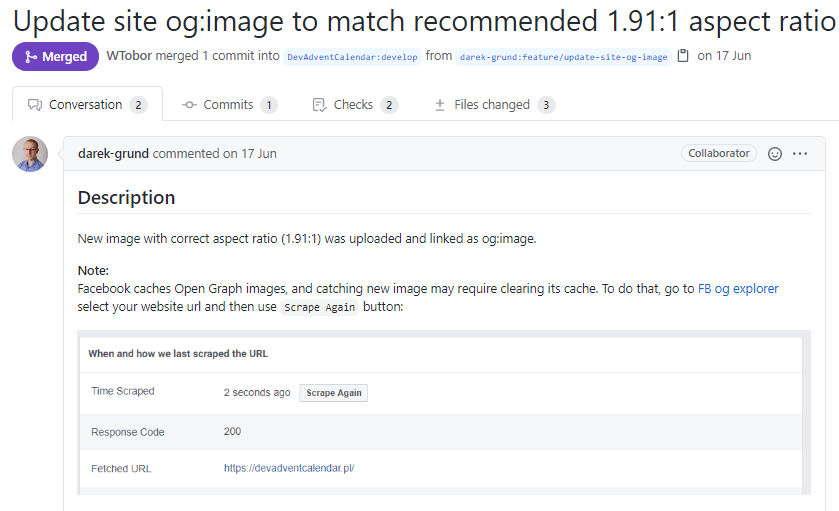 Facebook debugger i Open Graph – Programmer-girl Weronika Mularczyk